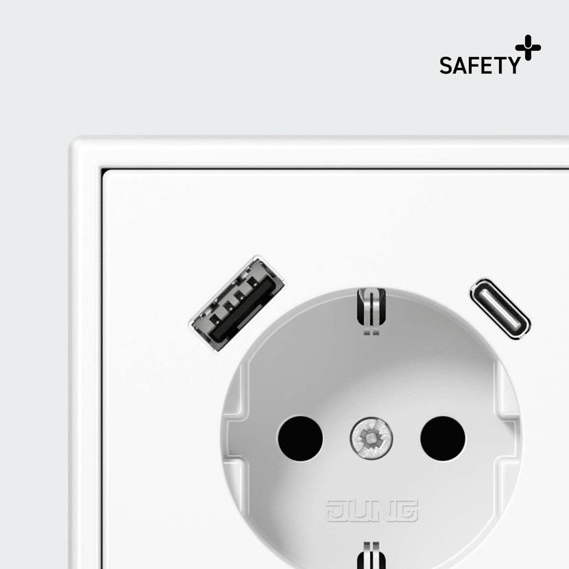 JUNG SCHUKO® socket with USB - Always the best connections