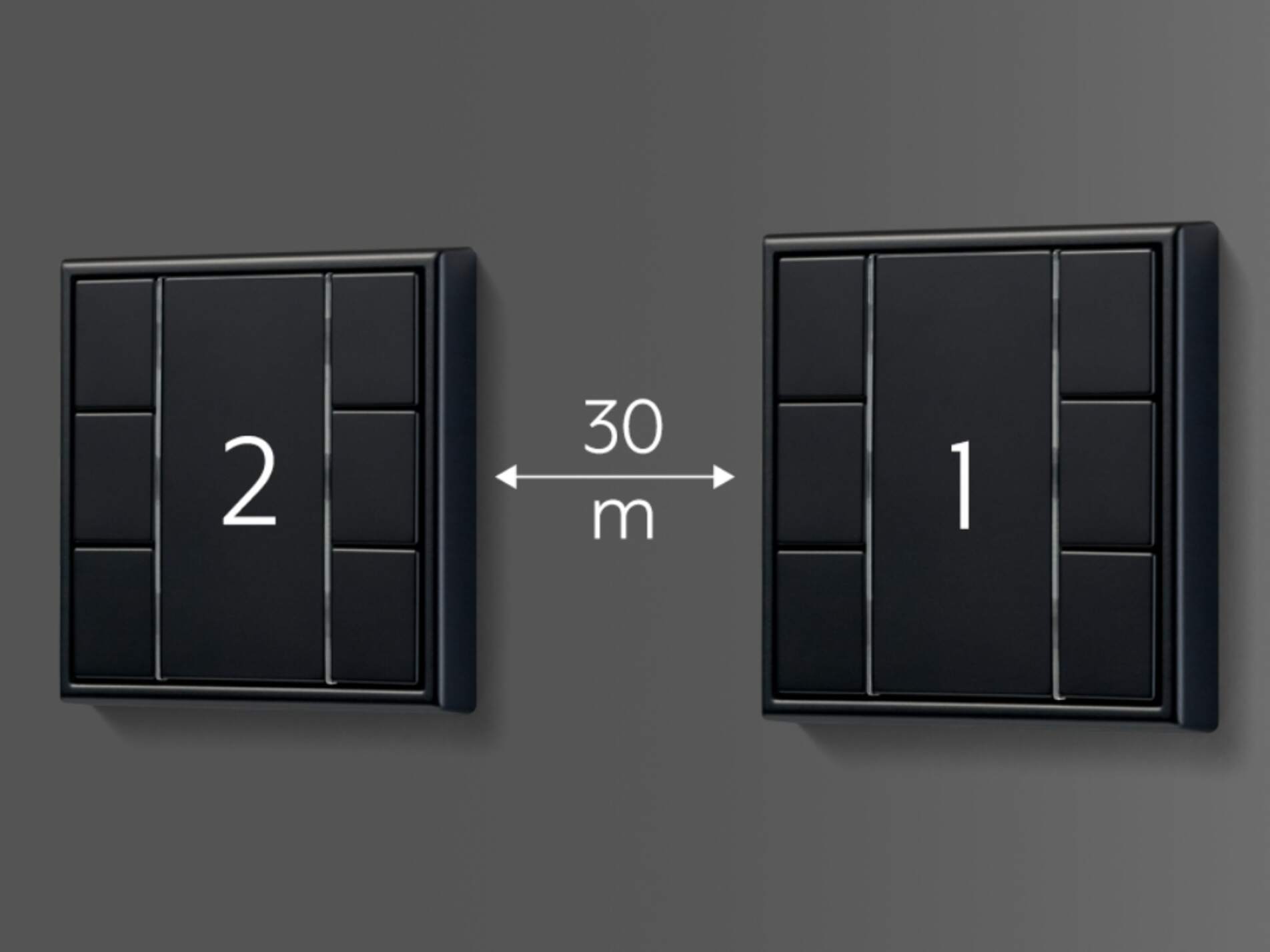 KNX F 50 push-buttons – control of functions in the KNX system