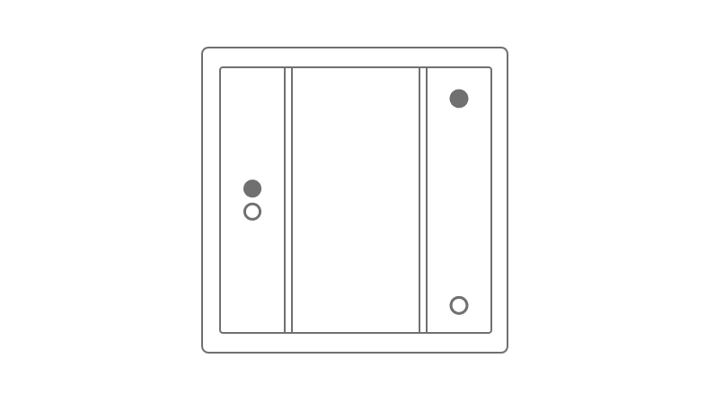 KNX F 50 push-buttons – control of functions in the KNX system