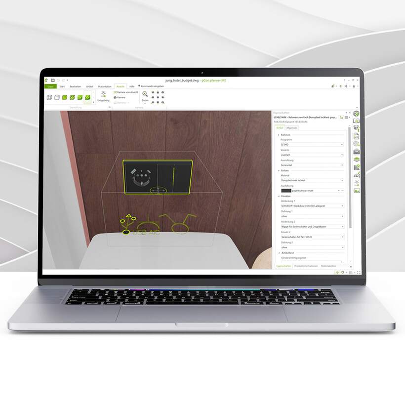 pCon community – high-value switches, sockets and room planning