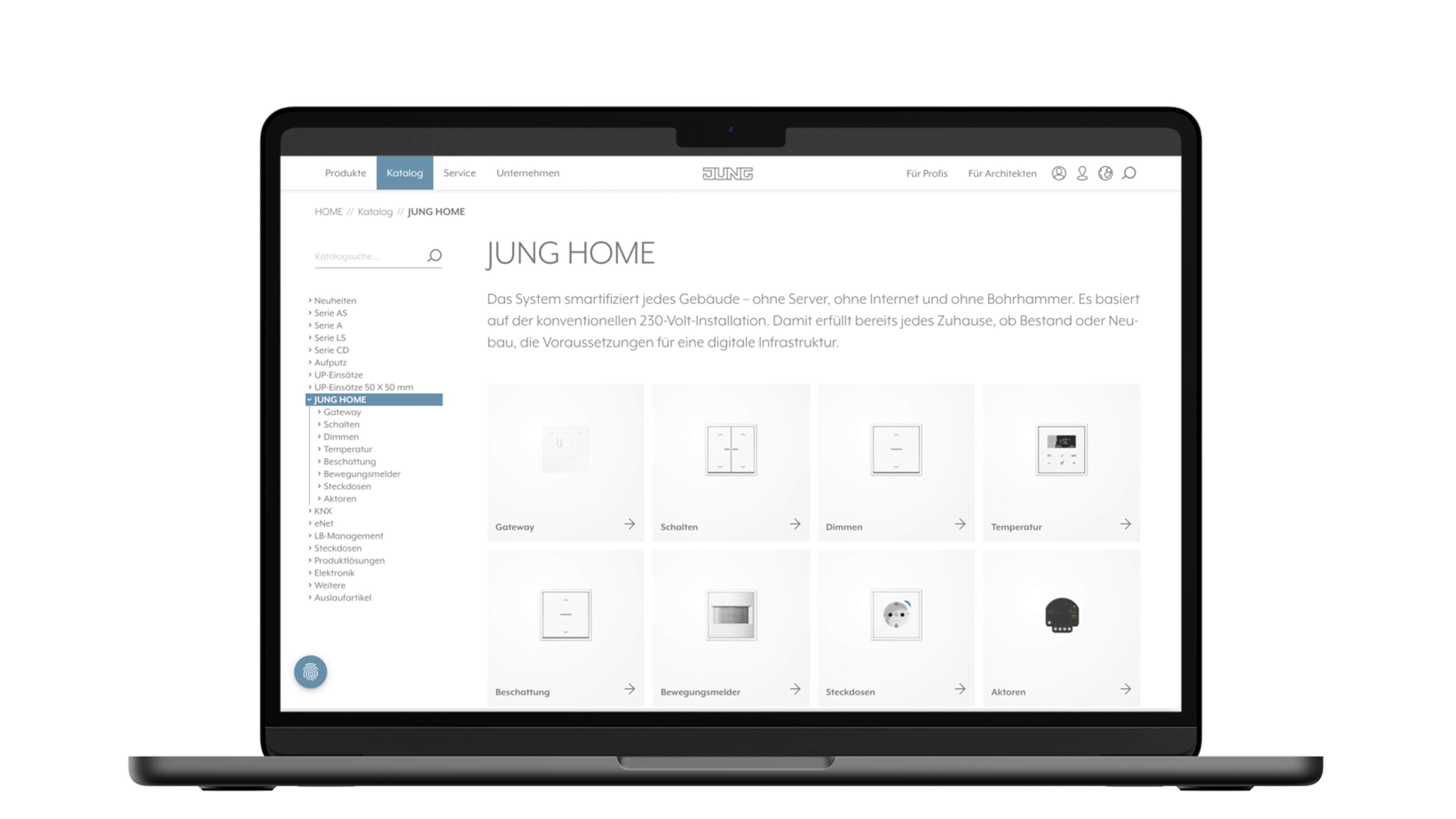 JUNG HOME – Flexible Bedienung der Funktionen
