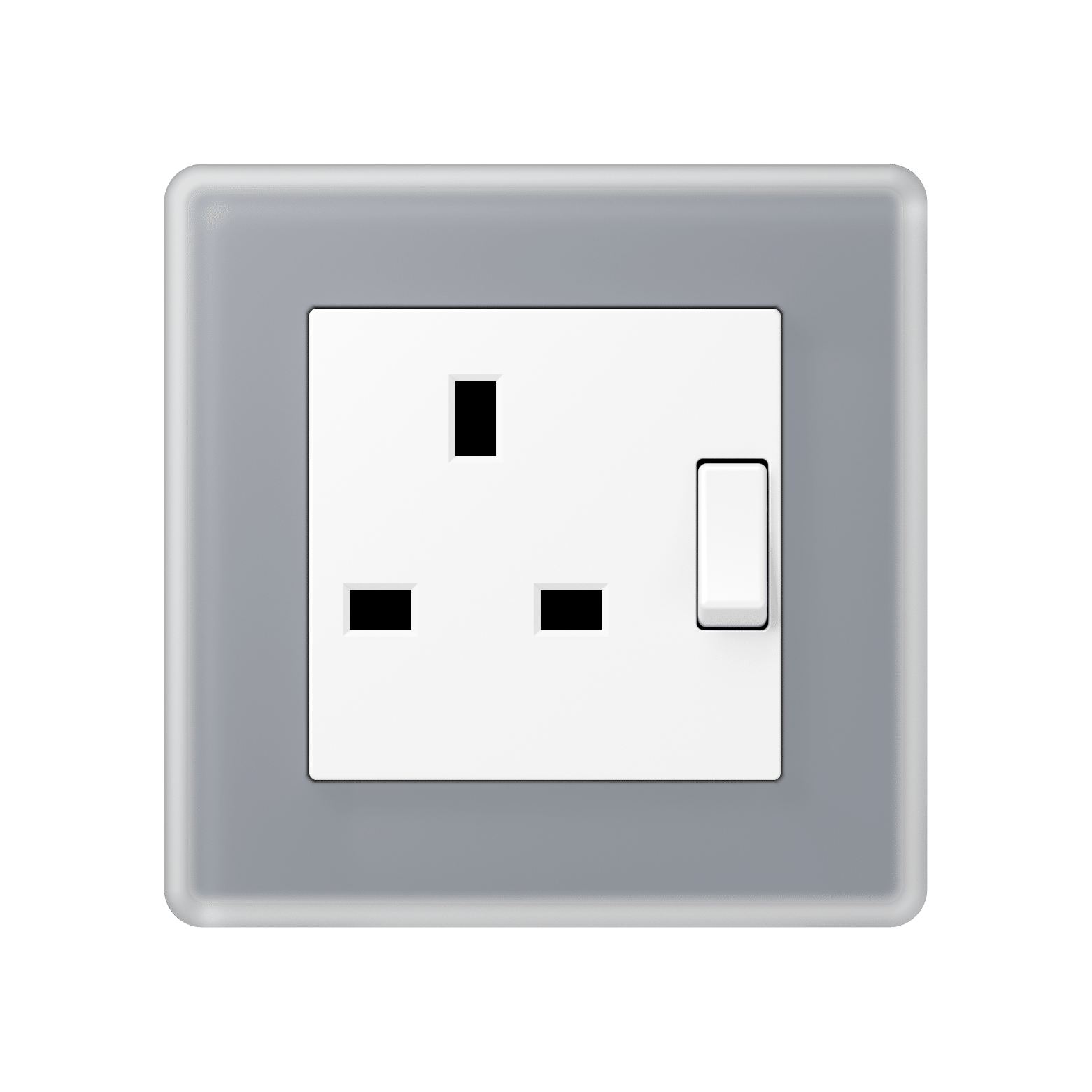 A VIVA – light switch with satined glass frame