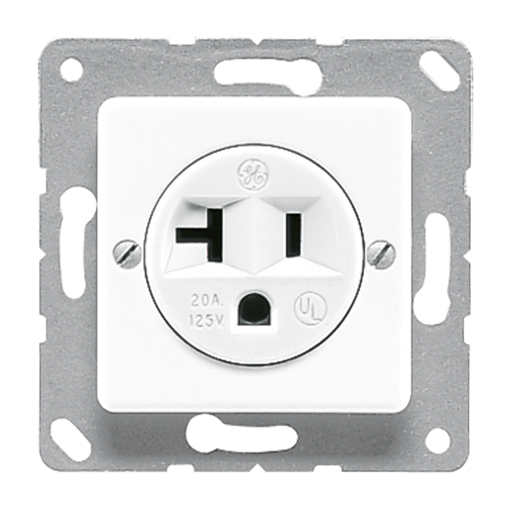 Socket, US NEMA system, screw terminals, thermoplastic, white | 121-20 WW