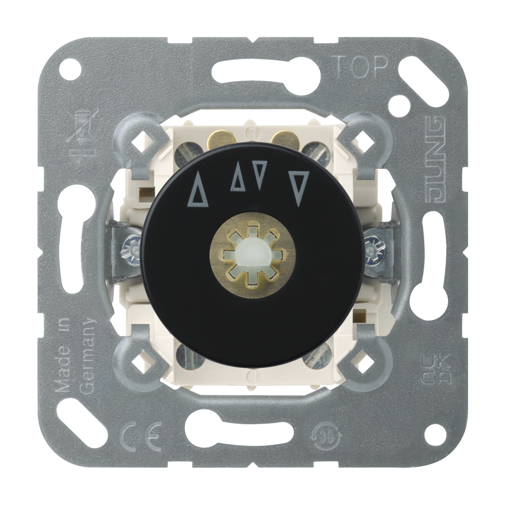Rotary blind switch insert, 2-pole (2 motors) 250 V ~, anthracite | 1234.20