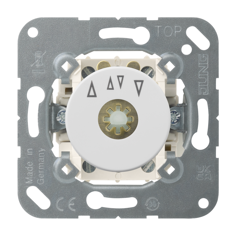 Rotary blind switch insert, 2-pole (2 motors) 250 V ~, white | 1234.20 WW
