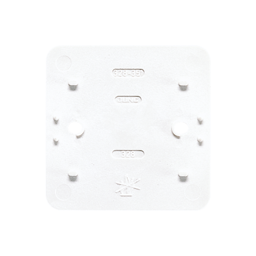 Ground plate, 1-gang, for single devices, Thermoplastic, white | 328 WW