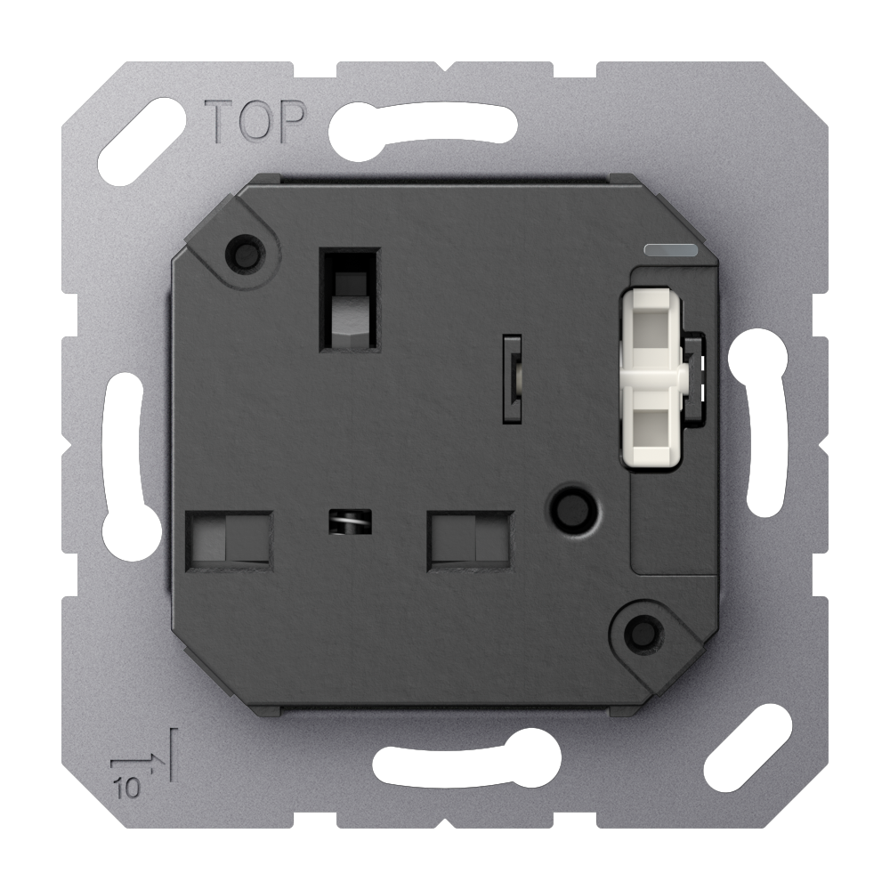 Switched socket insert, British Standard, type G, with indicator light ...
