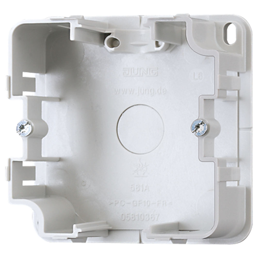 Mounting box for surface caps 1-gang, light grey | 581 A