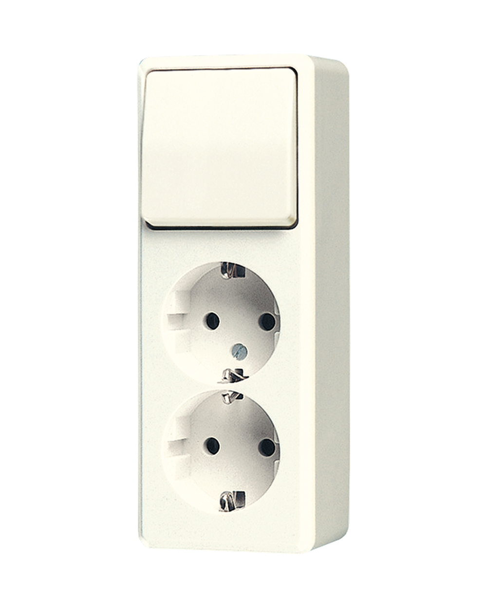 2-gang SCHUKO® socket 16 A / 250 V ~ with 1-gang / 2-way switch 10 AX ...
