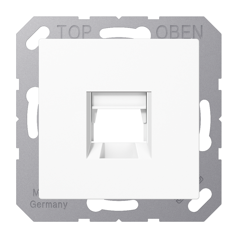 Centre plate (snap-on fixing) for modular jack sockets, 1-gang, Brand ...