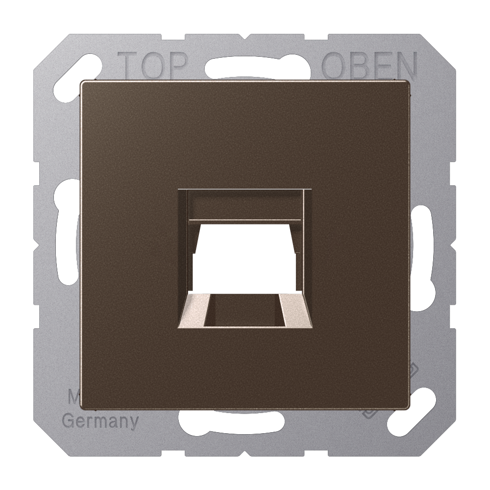 Centre plate (snap-on fixing) for modular jack sockets, 1-gang, UMA ...