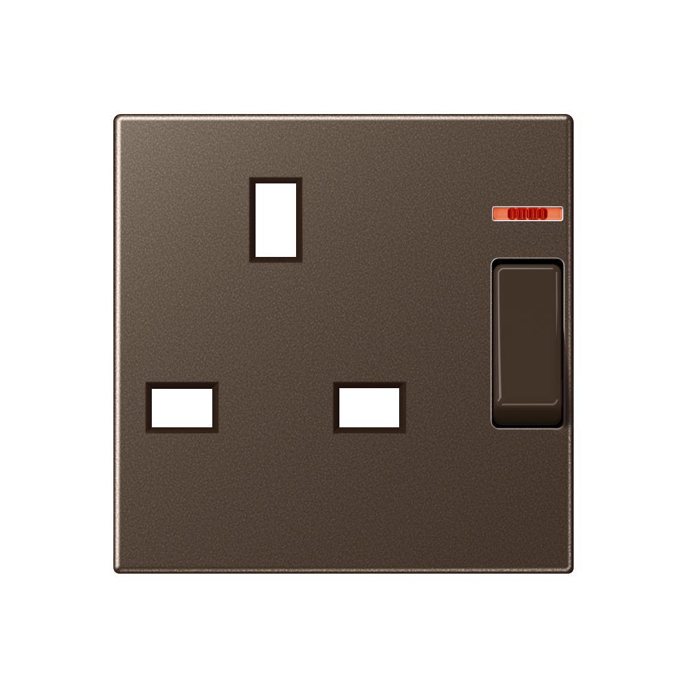 Centre plate for socket insert BS 2171 KO EINS and 3171 KO EINS, mocha ...
