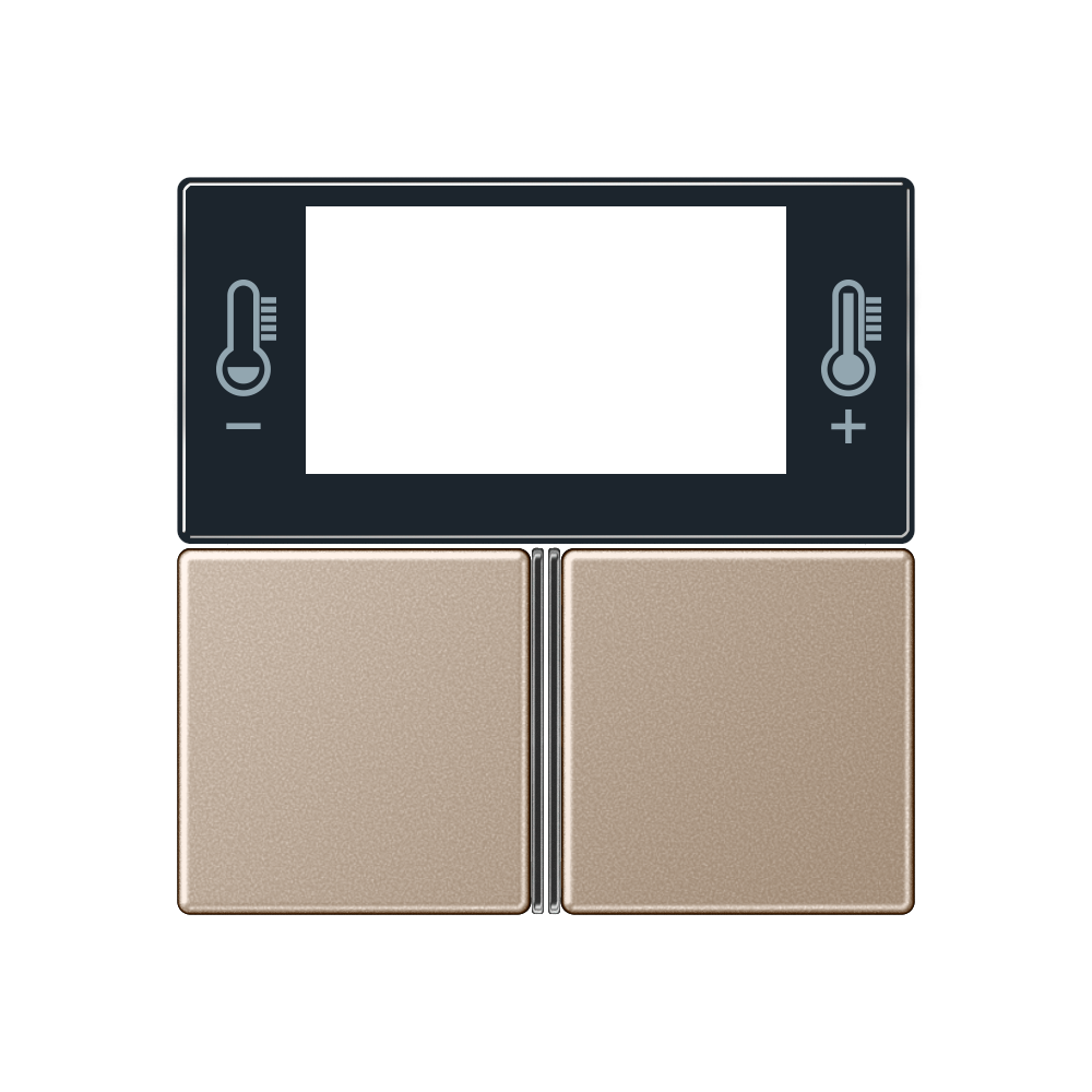 Cover kit 3-gang, F40 Room controller, champagne | A 4093 TSA CH