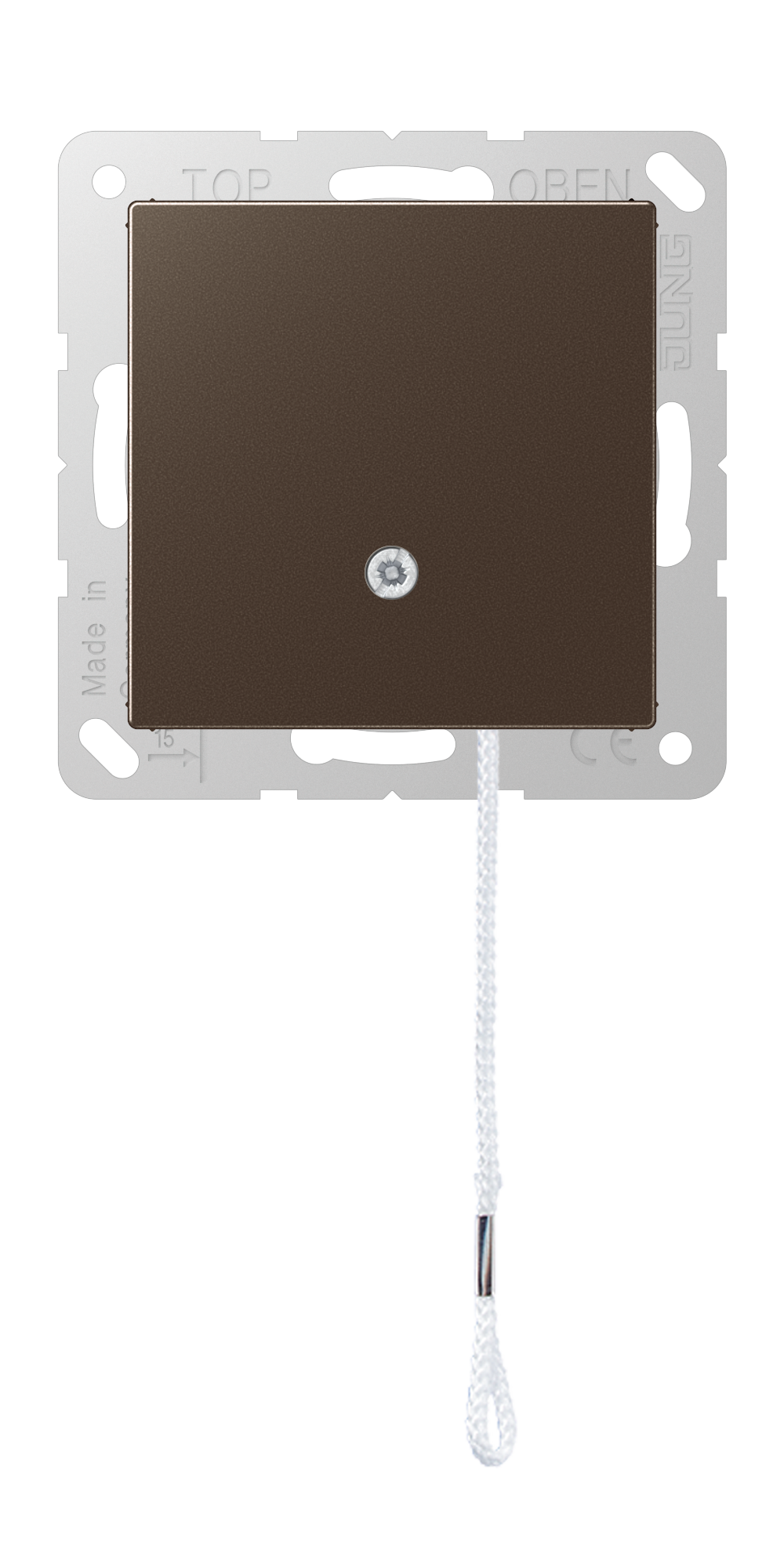 2-way pull cord switch, 1-pole, 2-way, 10 AX, mocha | A 506 BF NUZ MO