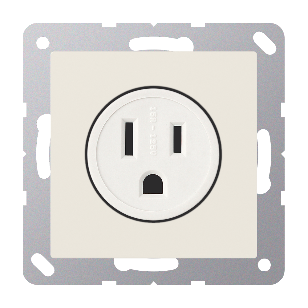 Socket, US NEMA system, screw terminals, thermoplastic, ivory | A 521-15