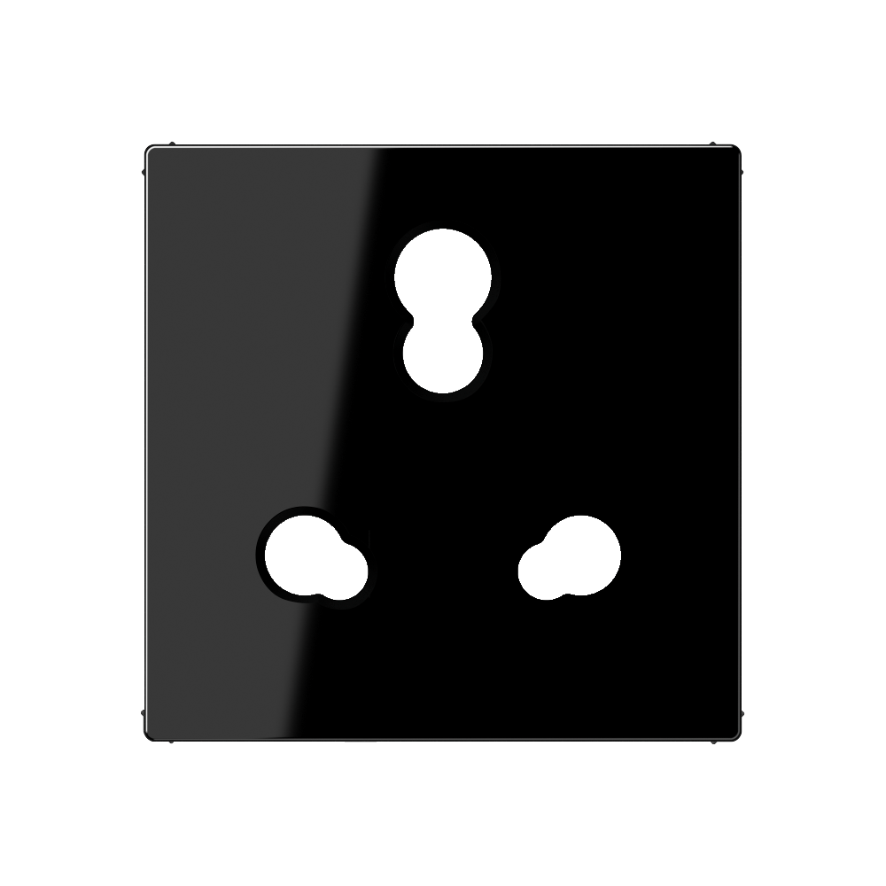 Centre plate for socket insert, Indian system, black | A 521 IN SW PL