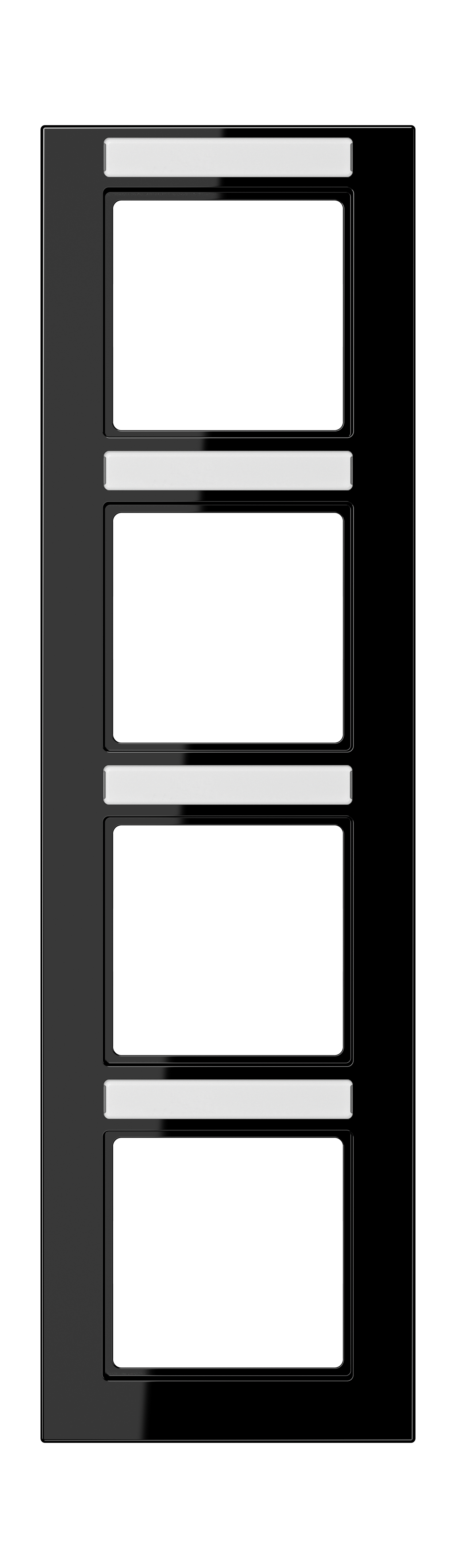 Frame 4-gang, black | A 5584 BF NA SW