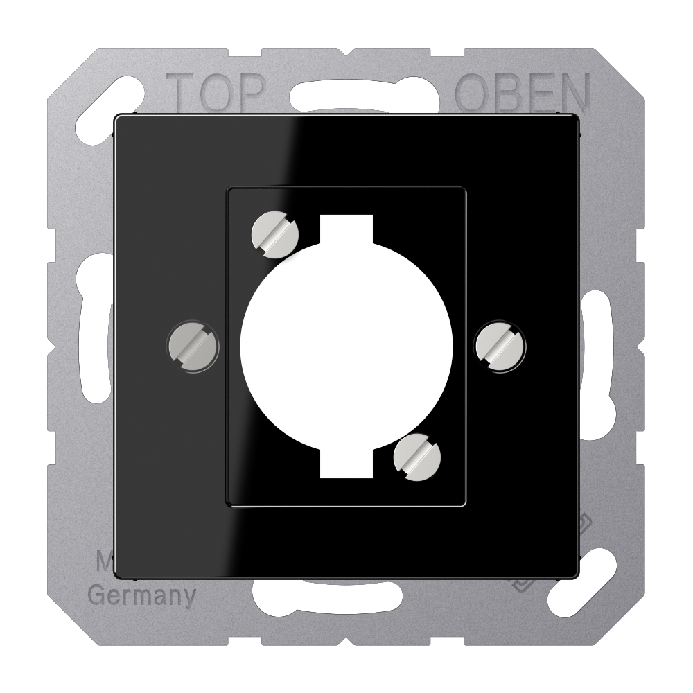 Centre plate for XLR connector (P Series), Thermoplastic, black | A 568 ...