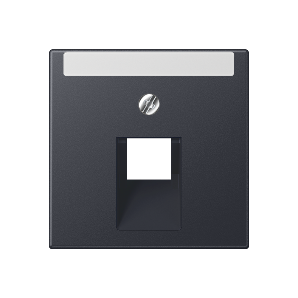 Centre plate for IAE/UAE sockets, 1 x 8-pole, matt anthracite | A 569-1 ...