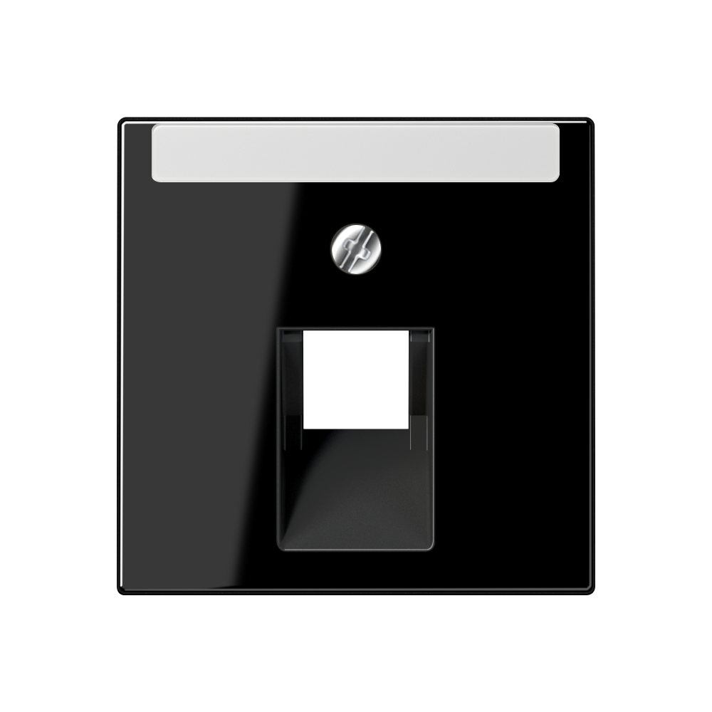 Centre plate for IAE/UAE sockets, 1 x 8-pole, black | A 569-1 NA PLUA SW