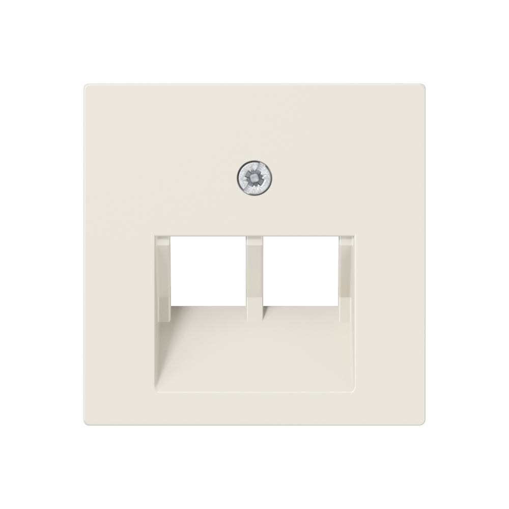 Centre plate for IAE/UAE sockets, 2 x 8-pole, ivory | A 569-2 BFPLUA