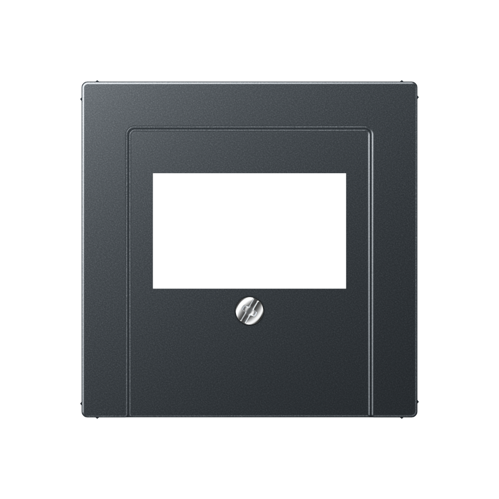 Centre plate for telephone sockets, 1-gang, matt anthracite | A 569 ...