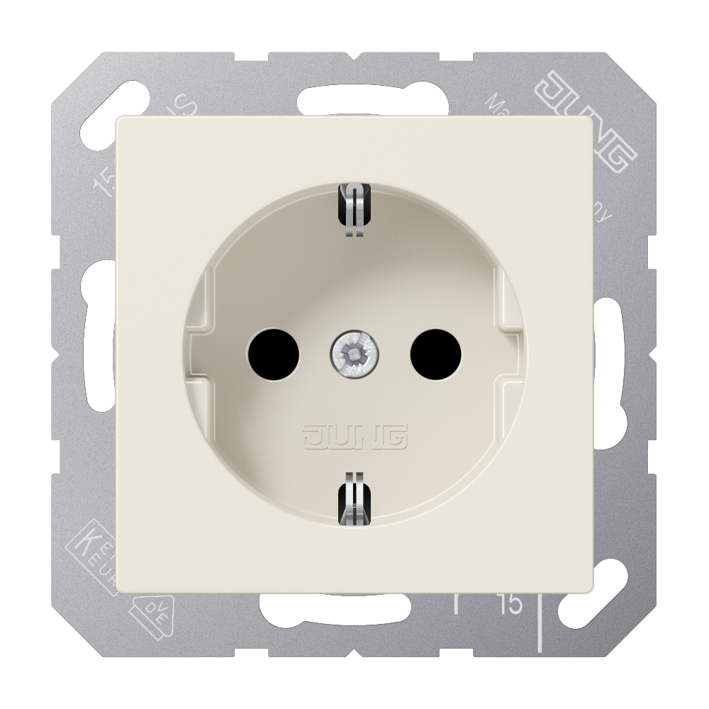 SCHUKO® socket, duroplastic antibacterial, ivory | ABA 1520