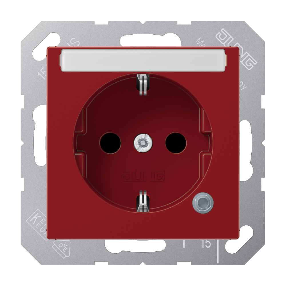 SCHUKO® socket, Safety+, with inscription field, thermoplastic ...