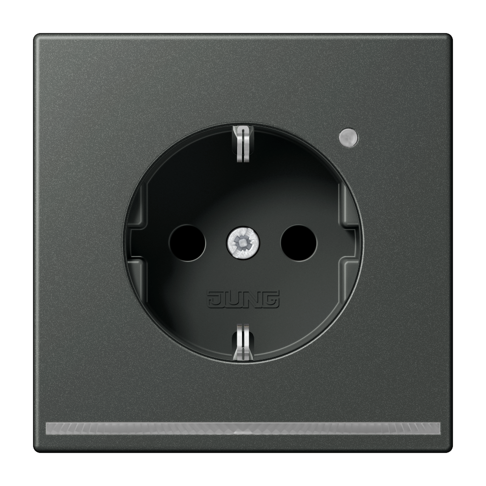 SCHUKO® socket with LED floor pilot light, Safety Plus, thermoplastic ...