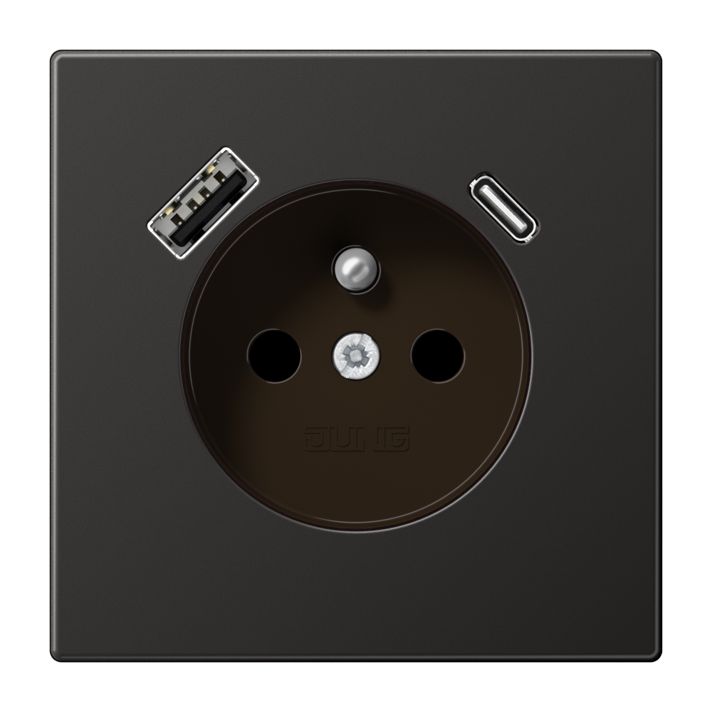 Wandcontactdoos, Frans/Belgisch systeem en USB-laadcontactdoos, Safety ...