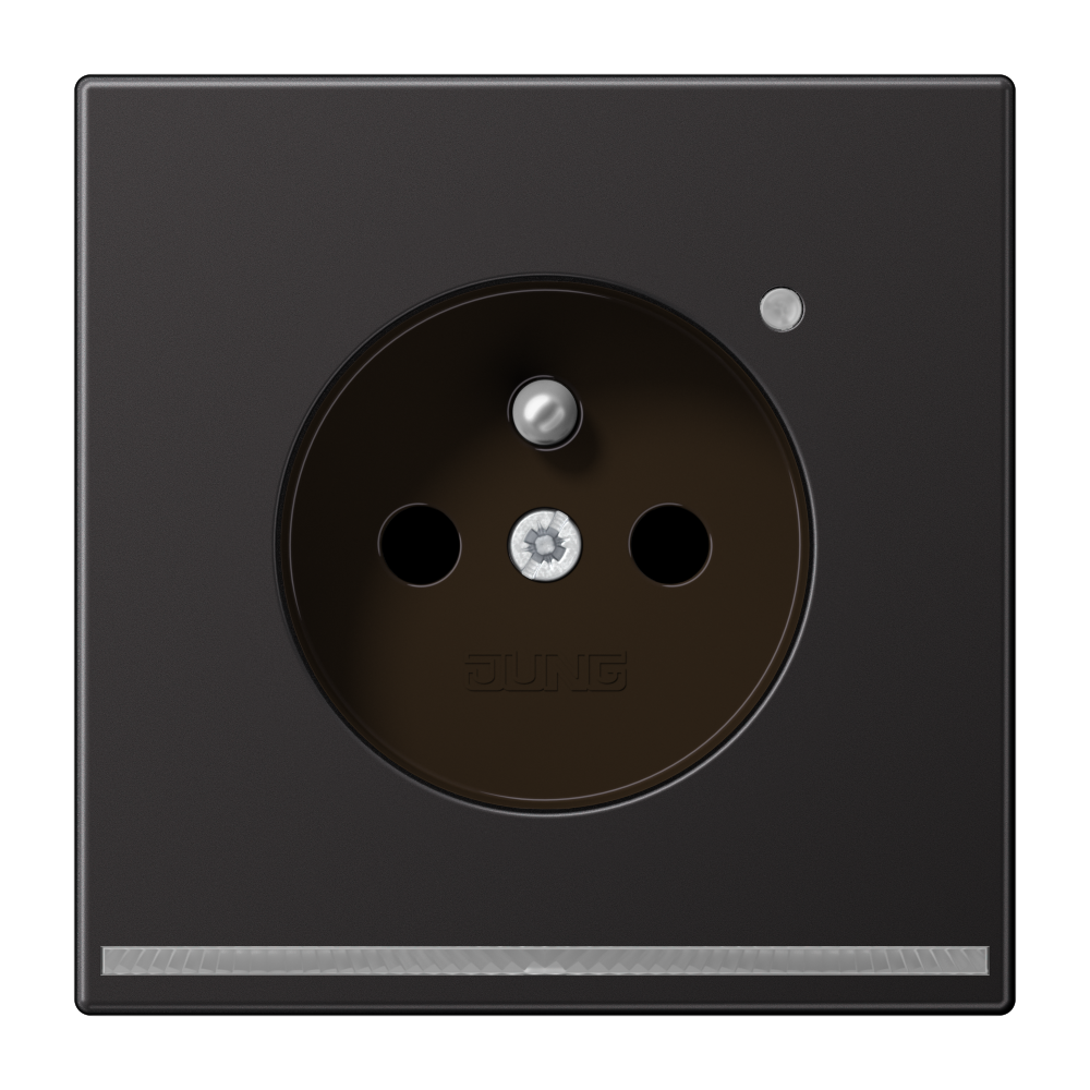 Socket, French/Belgian system with LED floor pilot light, Safety+ ...