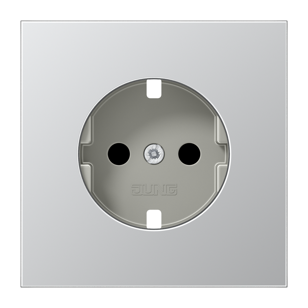 Centre plate for SCHUKO® socket inserts, Safety Plus, aluminium | AL ...