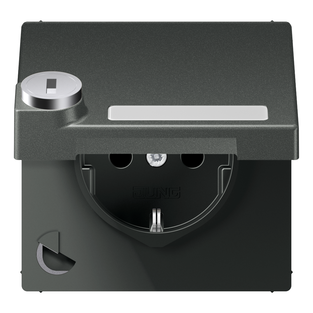 SCHUKO® socket, Safety+, with inscription field, with safety lock ...