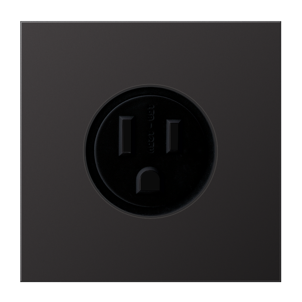 Socket, US NEMA system, screw terminals, aluminium laquered, dark ...