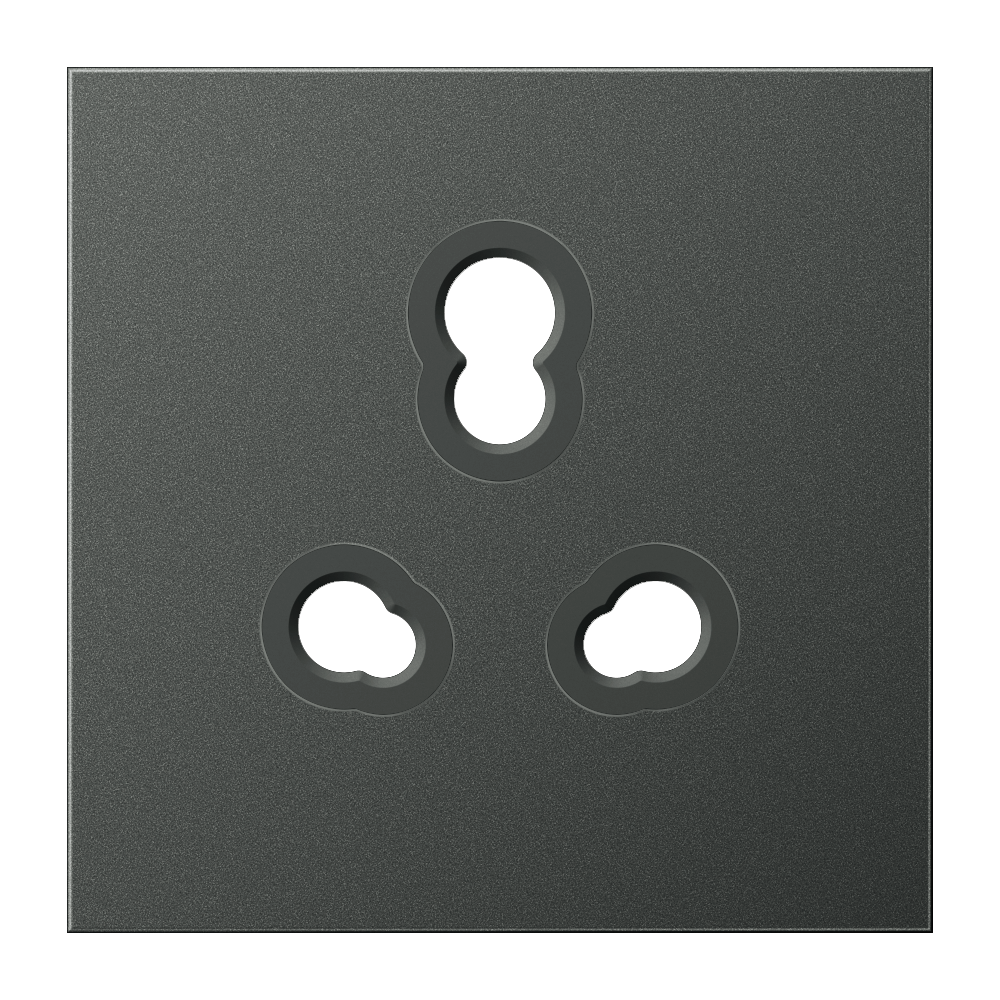 Centre plate for socket insert, Indian system, aluminium laquered ...