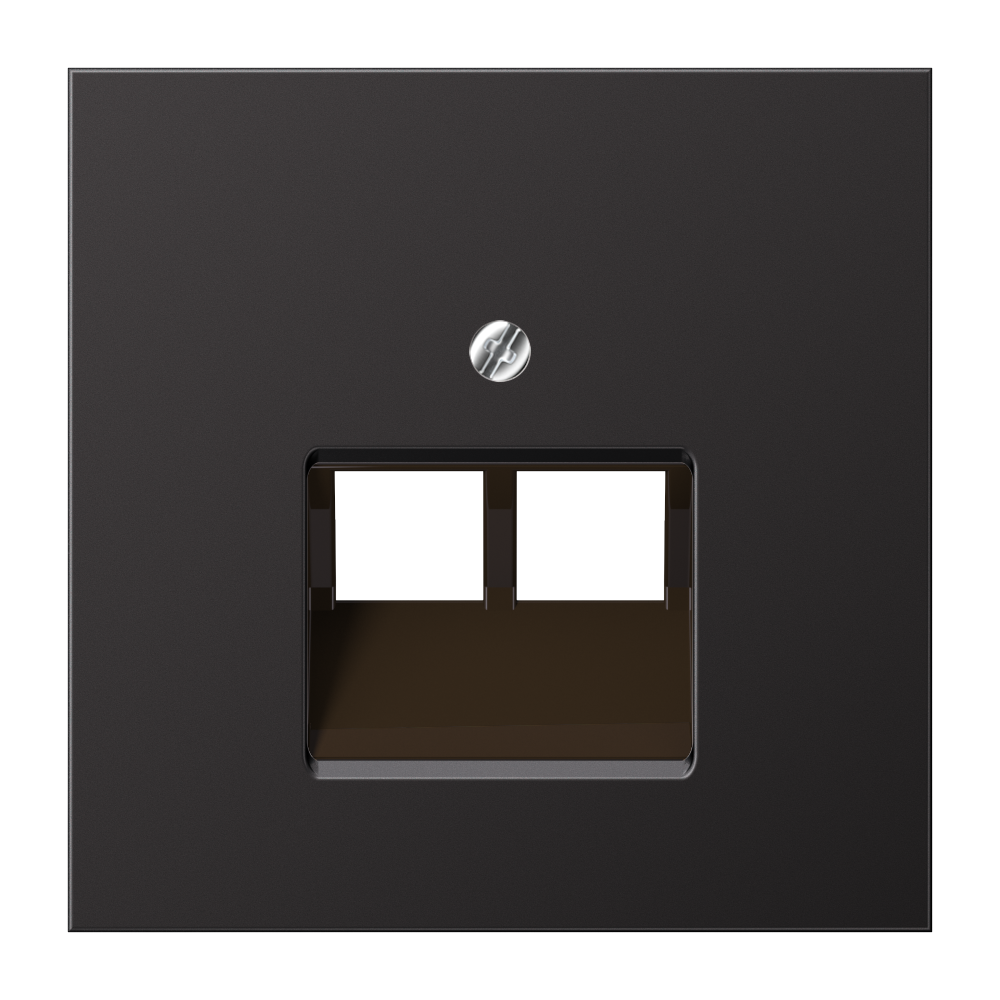 Centre plate for IAE/UAE sockets, 2 x 8-pole, dark | AL 2969-2 UA D