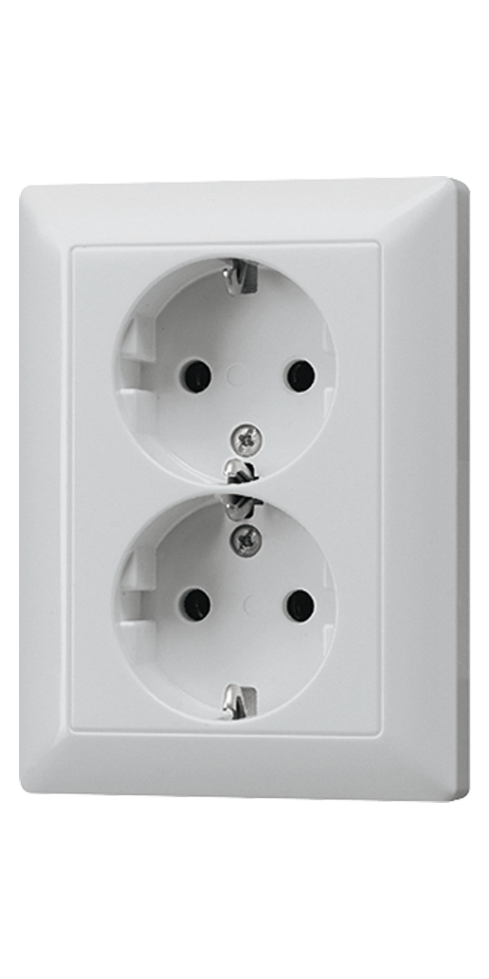 2-voudige wandcontactdoos met randaarde, Safety+, duroplast gelakt ...