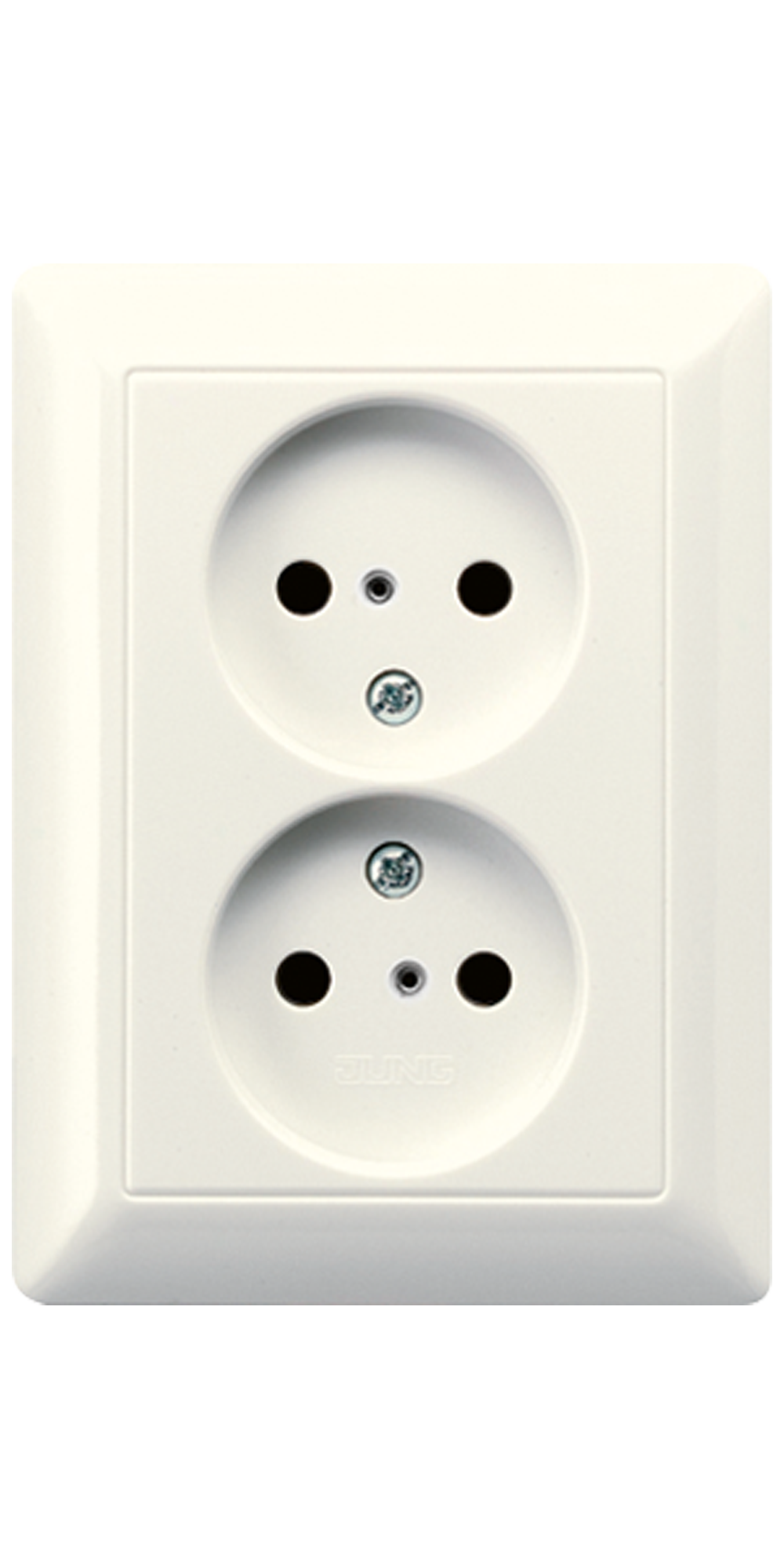 2-gang socket without earth, duroplastic, ivory | AS 5010 KIU
