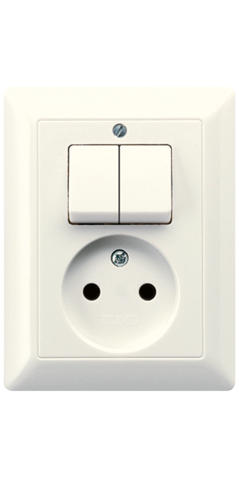 Socket, 2-pole without earth 16 A / 250 V ~ with 2-gang switch 10 AX ...