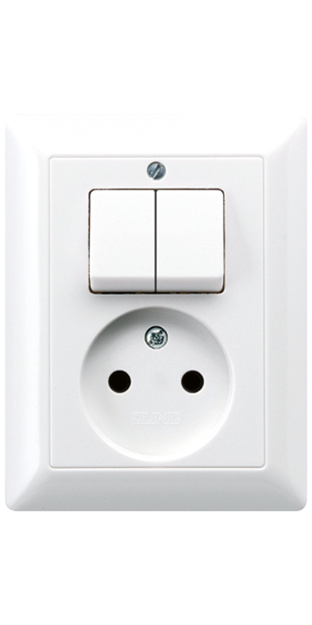 Socket, 2-pole without earth 16 A / 250 V ~ with 2-gang switch 10 AX ...