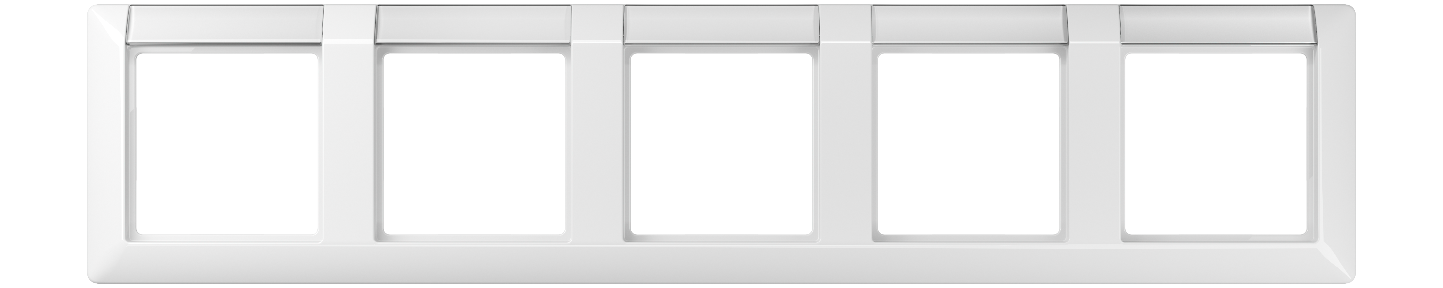 Frame 5-gang, white | AS 5850 NA WW