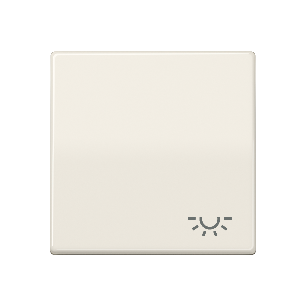 Enjoliveur touche 1 voie, symbole "lumière", Ivoire | AS 591 L