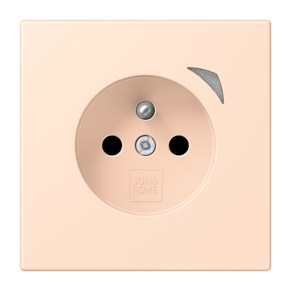 JUNG HOME socket Energy, French/Belgian system, Safety Plus, rose pâle ...