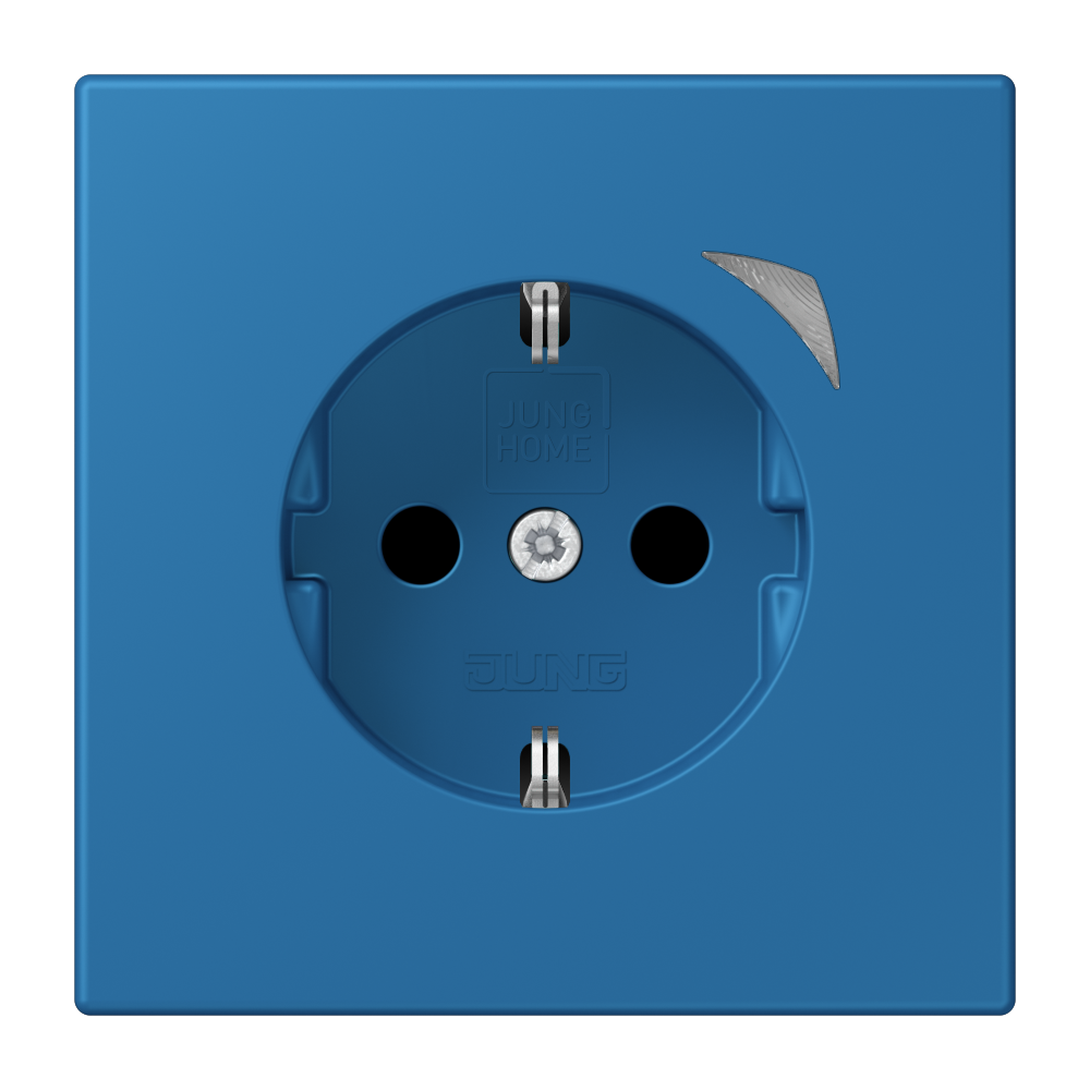 JUNG HOME SCHUKO® socket Energy, SAFETY+, bleu céruléen 31 | BT LC 1521 ...