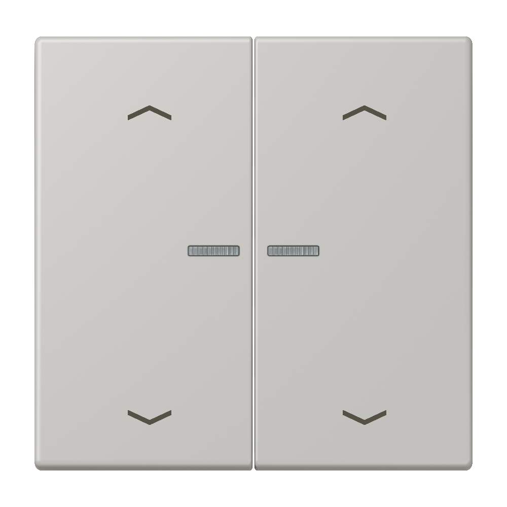 JUNG HOME push-button 2-gang, with arrow symbols, with lens, gris clair ...