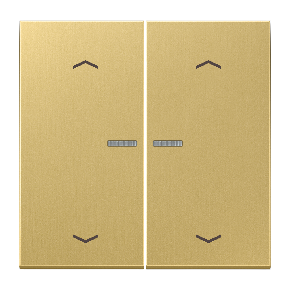 JUNG HOME push-button, with arrow symbols, with lens, classic brass ...