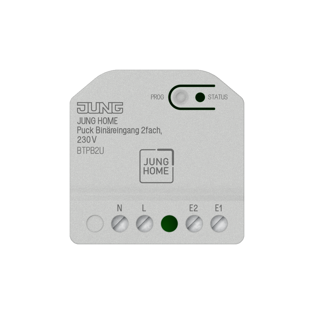 JUNG HOME Puck binary input 2-gang, 230 V ~ | BT P B2 U