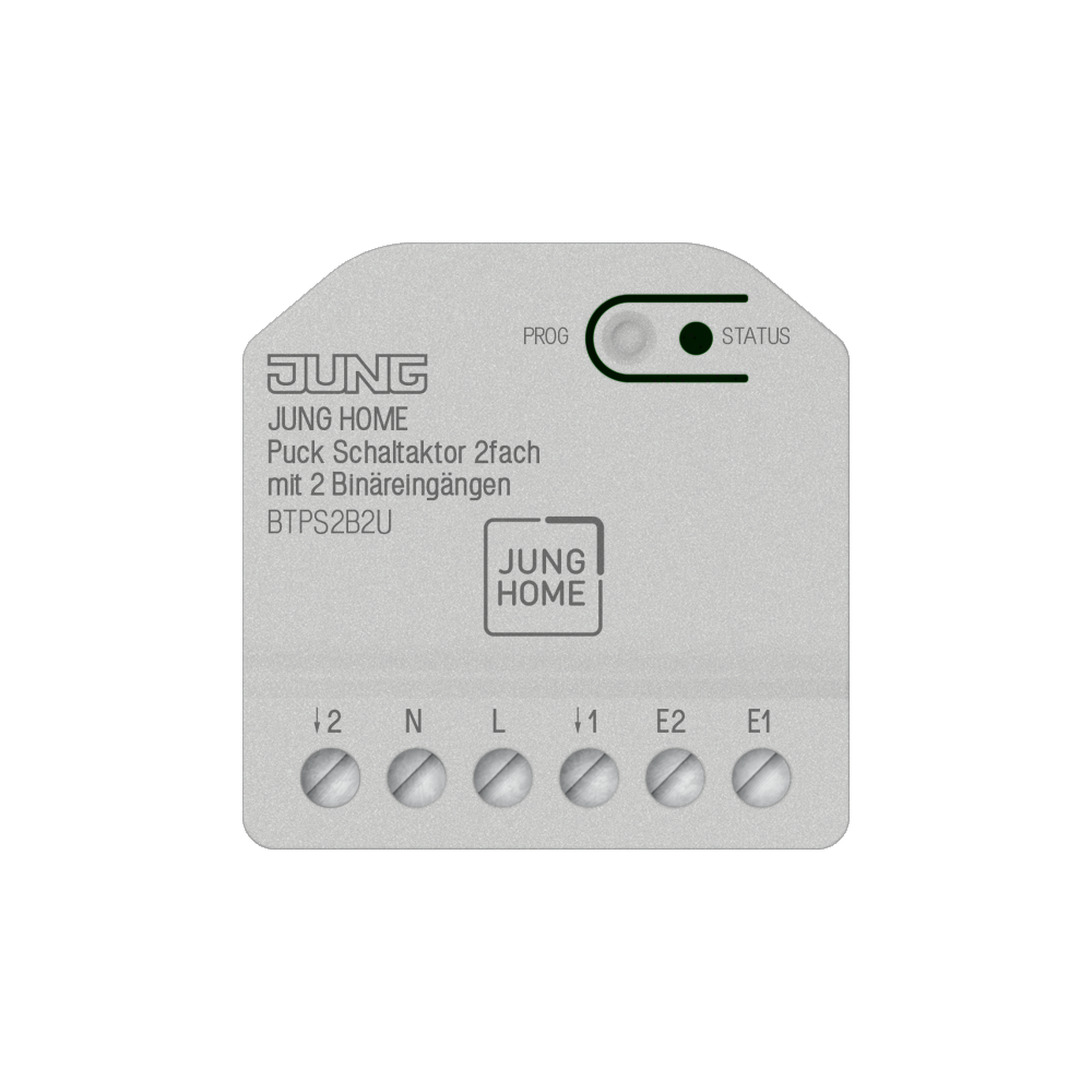 JUNG HOME Puck switch actuator 2-gang with 2 binary inputs | BT P S2 B2 U