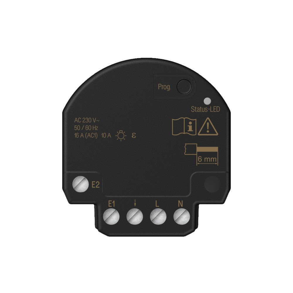 JUNG HOME switch actuator 1-gang mini with 2 binary inputs | BT S1 B2 U