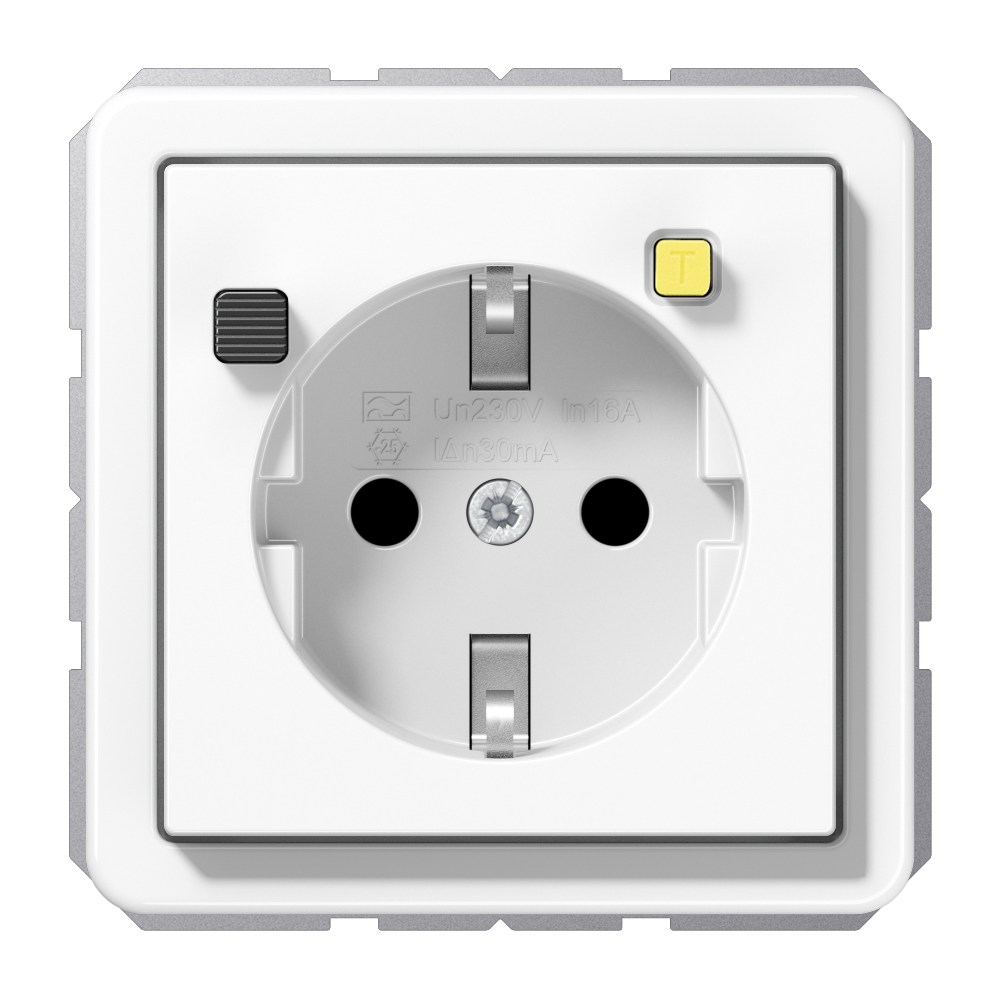 SCHUKO® socket with RCD (residual current device), white | CD 5520.30 WW